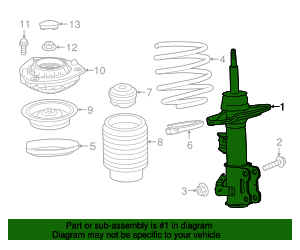 Front Passenger Side Suspension Strut 85115463 | GMPartsDirect.com