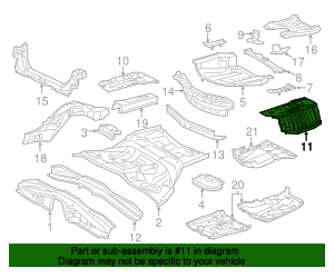 58306-30230 - Floor Extension 2013-2018 Lexus GS450h | AutoNation Parts