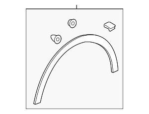 2017-2023 Chevrolet Bolt EV Front Driver Side Wheel Opening Molding ...
