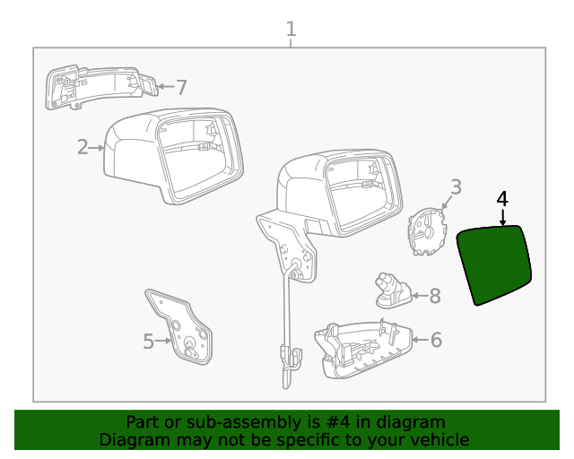 2002-2012 Mercedes-Benz Door Mirror Glass 463-810-83-16 ...
