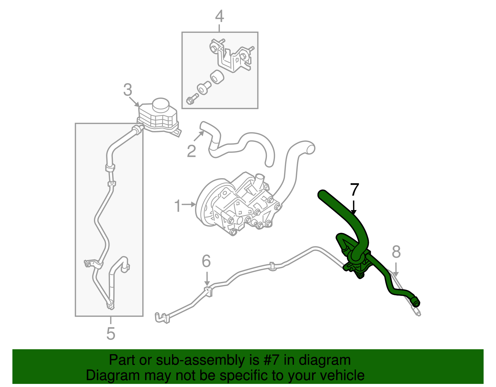 2007-2012 Nissan Altima Power Steering Pressure Hose 49720-JA100 ...