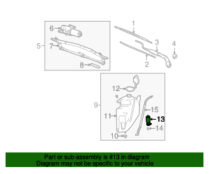 2002-2007 Saturn Vue Windshield Washer Pump 19180273 | TascaParts.com