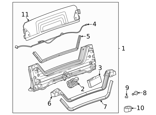 2020-2023 Chevrolet Corvette Rear Sliding Window Module 84556643 | GM ...