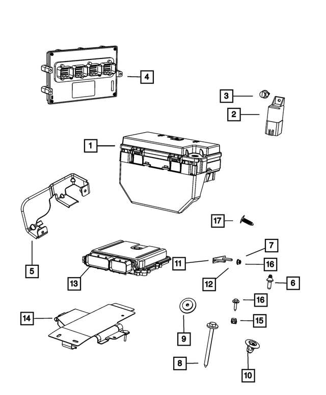 2012 Mopar Powertrain Control Module 5150631AB | Mopar eStore