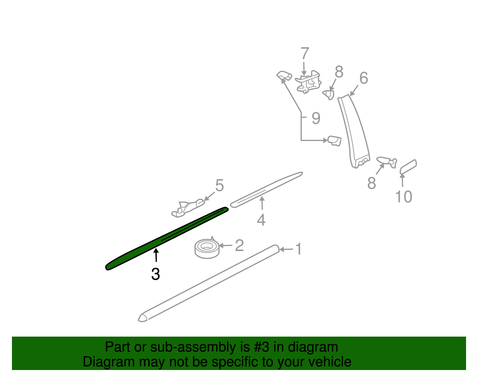2004-2010 Volkswagen Touareg Scuff Plate 7L0-853-537-C-9B9 | vwpartscenter