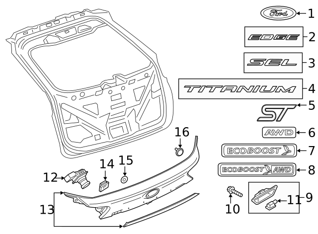 2013-2024 Ford Center Molding Clip W716237S300 | GetOEMParts.com