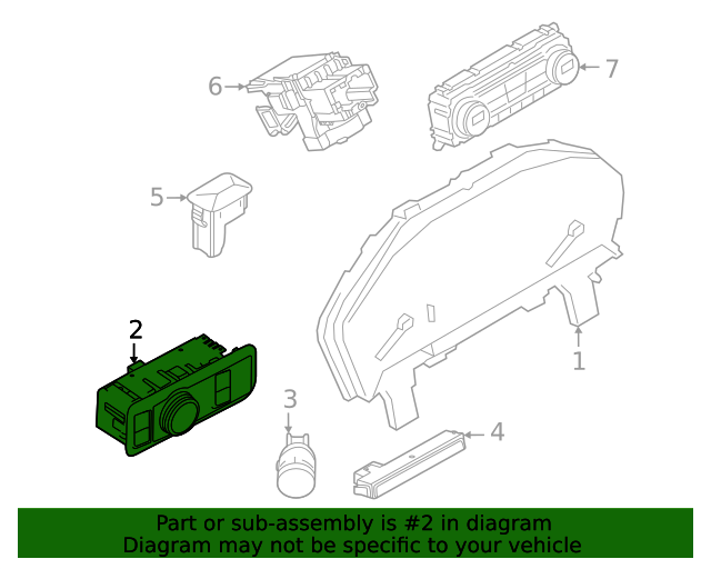 Genuine OEM Ford Part - Headlamp Switch M1PZ-11654-AB | Genuine OEM ...
