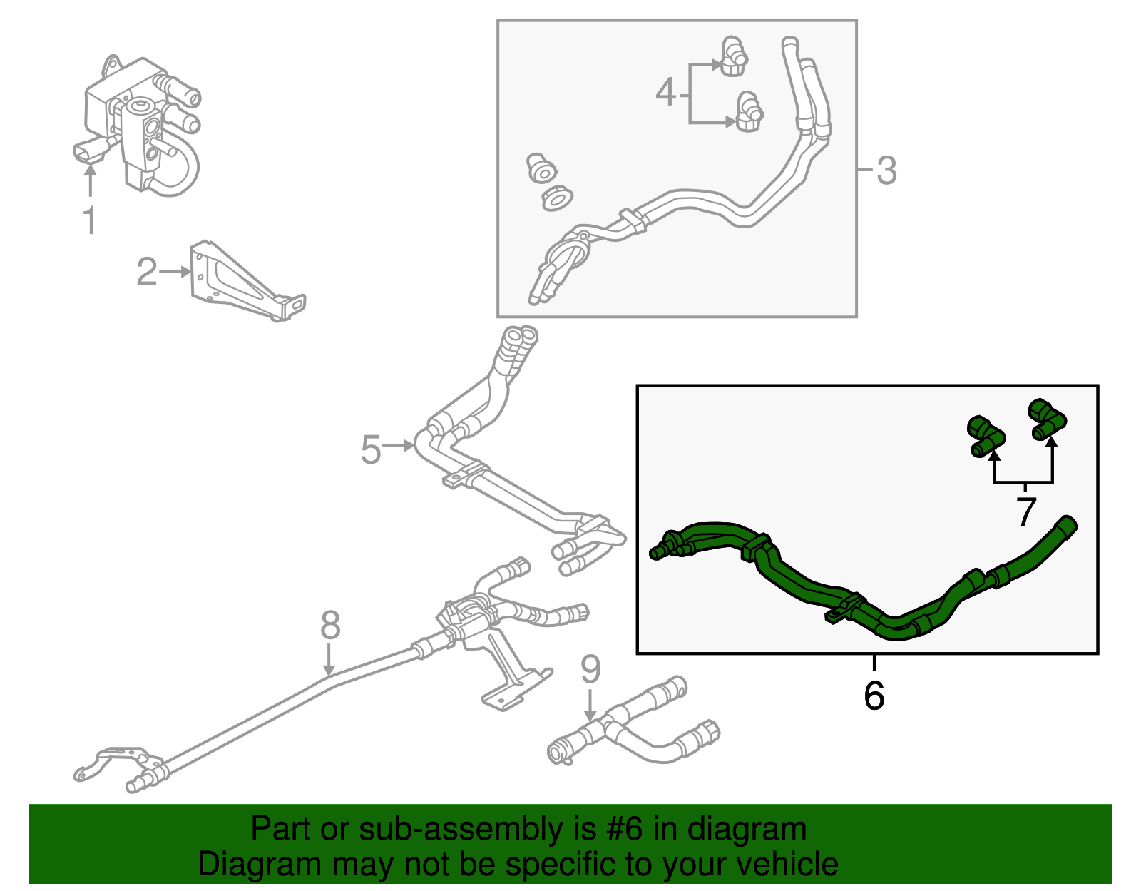 KT-107 - High-Quality Motorcraft™ Drive Motor Battery Pack Coolant Hose for 2012-2018 Ford Focus ...