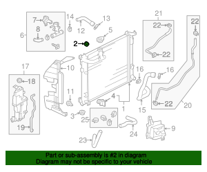 2012-2019 Nissan Radiator Upper Insulator 21506-1HA0B | Parts for Nissans