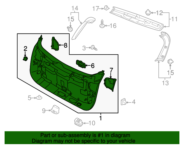 81750-D9000BGJ - Lower Trim Panel 2017-2019 Kia Sportage | Kia.Parts Store