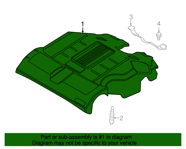 LR167464 - Engine Cover 2015-2022 Land Rover Range Rover Sport ...