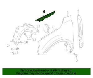 84169-S9000 - Fender Ledge Cover 2020-2024 Kia Telluride | Kia.Parts Store