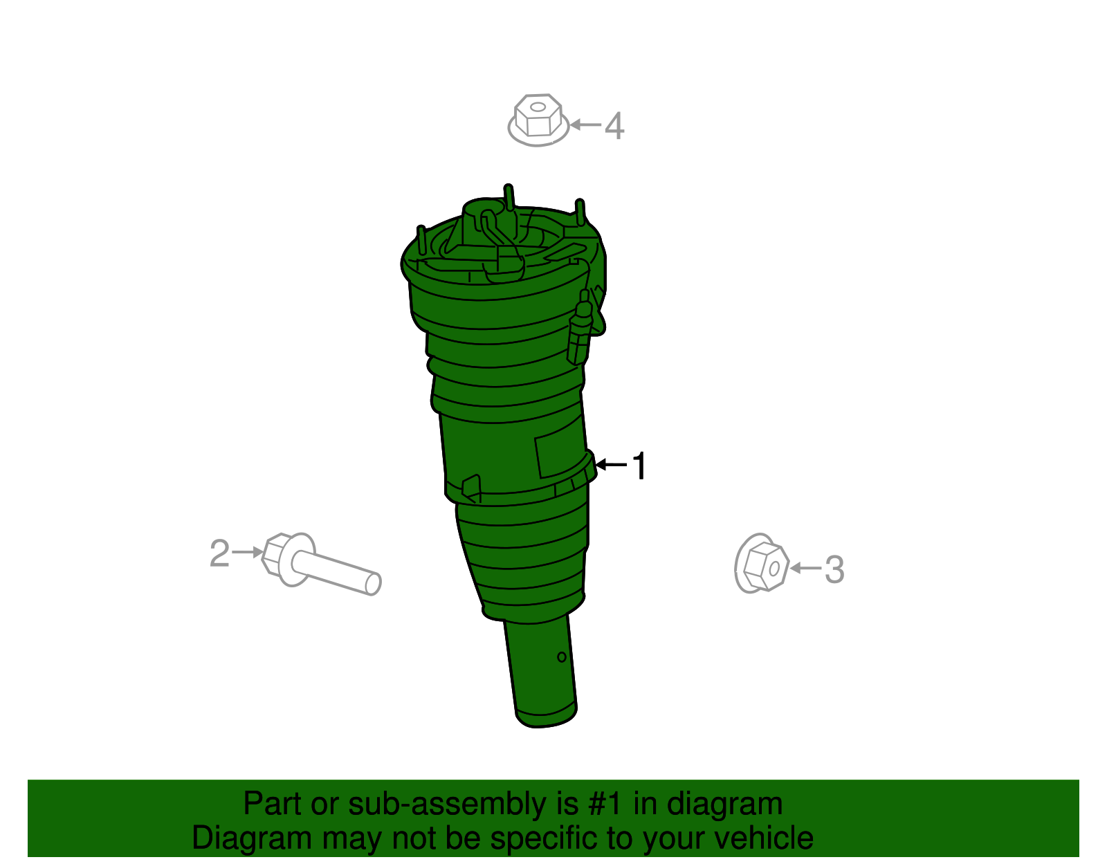 4H0-616-039-AT - Shock Assembly 2011-2018 Audi | Euro Parts 4 Less