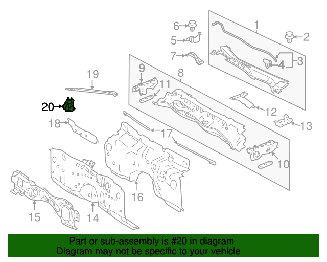 2015-2016 Lexus RC F Mount Brace 53607-24010 | OEM Parts Online