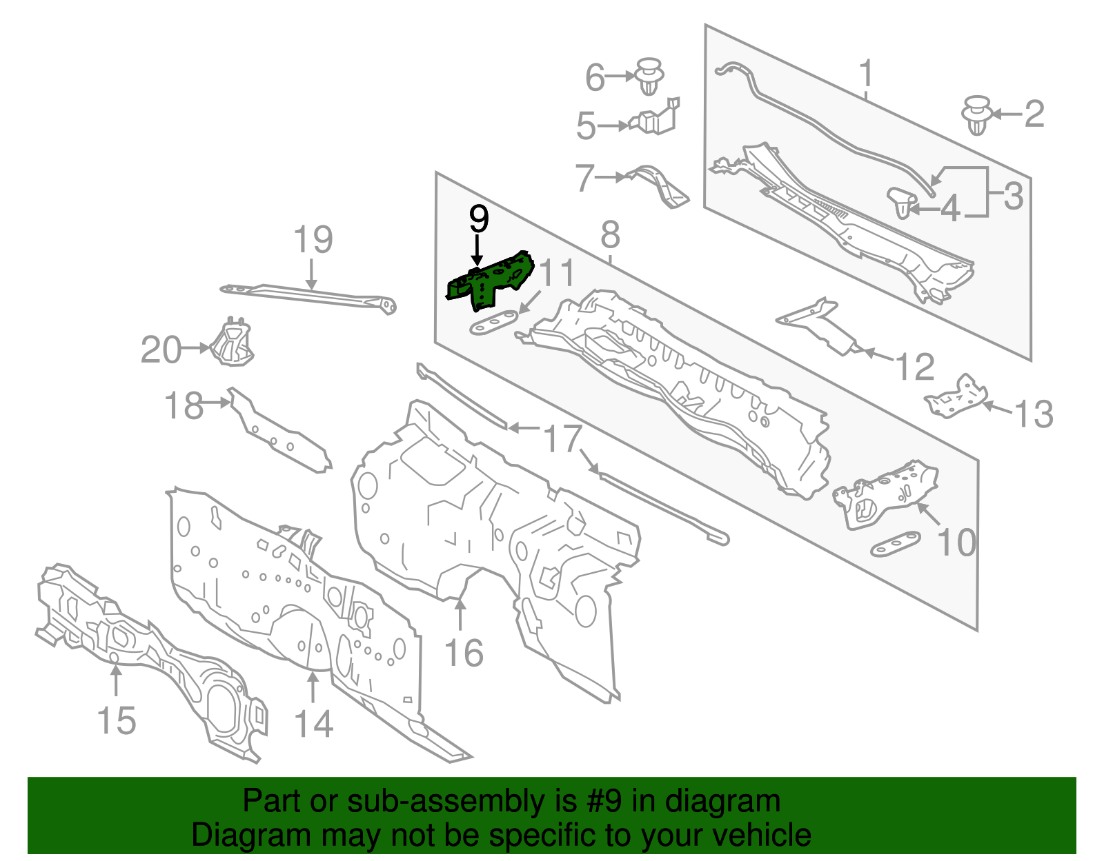 55705-24040 - Cowl Side Panel - 2015-2020 Lexus | My L Parts