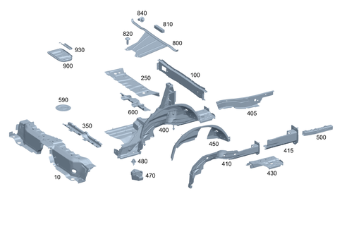 Rear-End Floor for 2024 Mercedes-Benz GLC43 AMG | Mercedes-Benz USA Parts