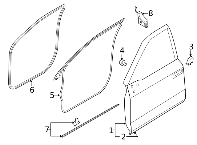 2015-2022 Ford Door Shell FL3Z-1620125-C | OEM Parts Online