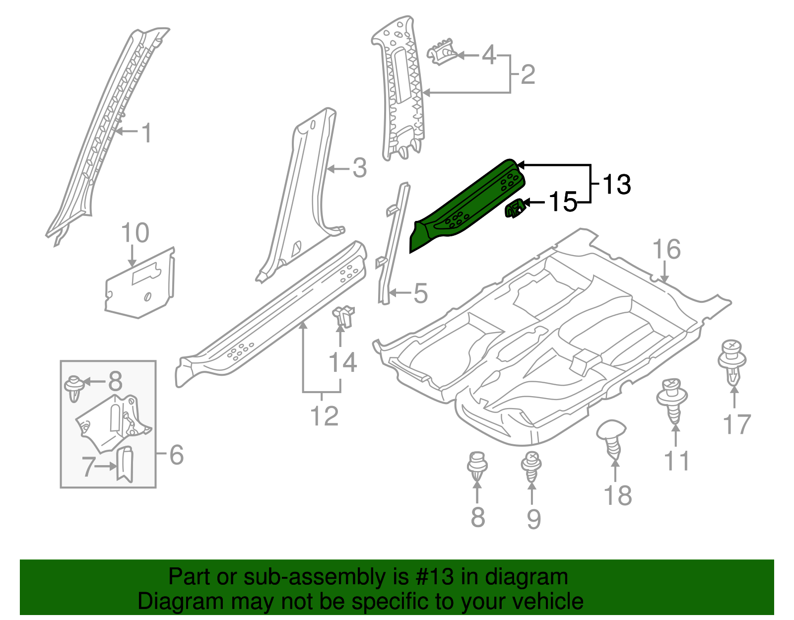 B25F-68-740A-80 - Scuff Plate 2001-2003 Mazda Protege | Florida Mazda Parts