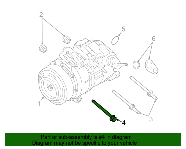 2015-2018 Ford Compressor Assembly Bolt W708574-S442 | Blue Springs ...