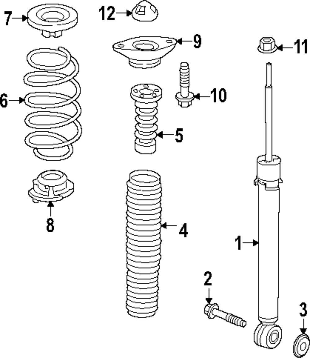 52611-3A1-A01 - 2023-2025 Honda CR-V - Shock Absorber | Genuine Honda Parts