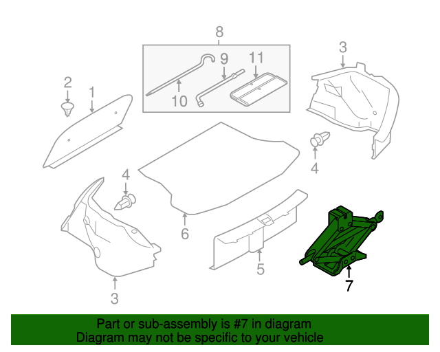 2013-2019 Nissan Jack 99550-3WC0A | Nissan Parts Plus