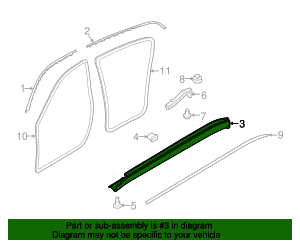 2010-2016 Porsche Panamera Rocker Molding 970-559-980-02 | Porsche Marin