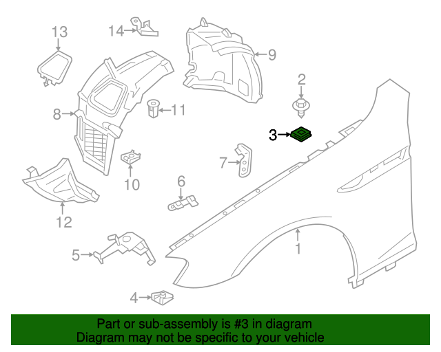 Genuine BMW 41-31-7-212-457 | Fender Retainer | FREE Shipping on Most ...