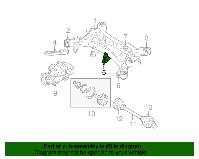 33176760287 - 2004-2015 BMW Suspension Cross-Member Insulator (33-17-6 ...