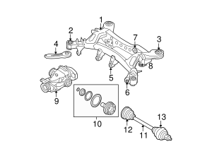 2004-2015 BMW RUBBER MOUNTING front 33-17-6-760-287 | AutoNationParts.com