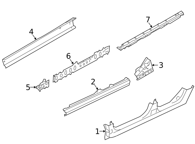 Subaru Rocker Panel Reinforcement 51472FL0309P | Auto Parts