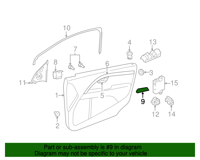 2007-2016 Volvo Door Trim Panel Cap - Driver's Side (LH) 39873241 ...