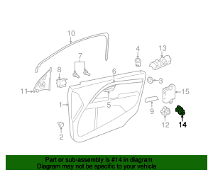 2010-2016 Volvo Lock Switch - Driver's Side (LH) 31318987 | TascaParts.com