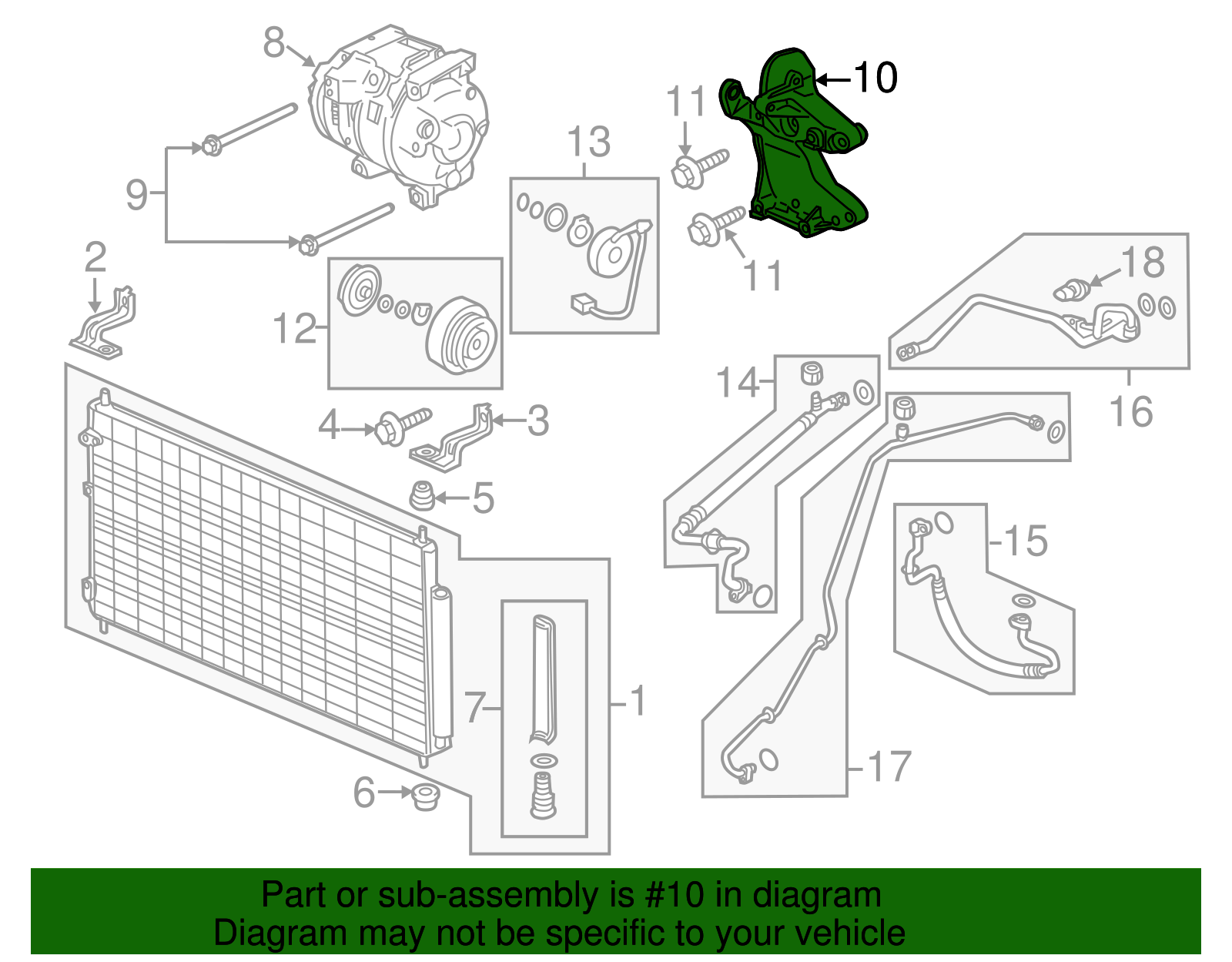 2011-2017 Honda A/C Compressor Bracket 38930-RV0-A00 | AutoNationParts.com