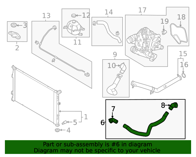 2022-2024 Hyundai Tucson Radiator Coolant Hose 25415-CW700 ...