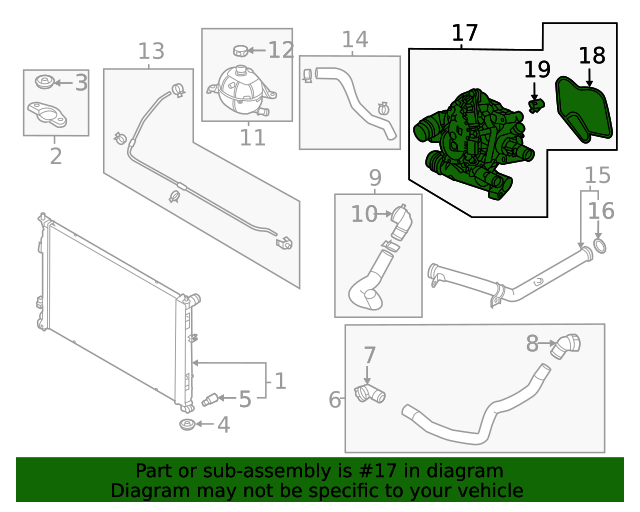 Genuine Thermostat Housing for 2020-2024 Hyundai | Part# 25600-2S001 ...