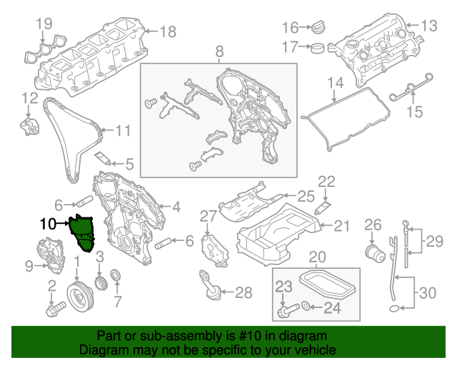 23797-JA10B - Cover Gasket - 2008-2015 Infiniti | Discount Infiniti Parts