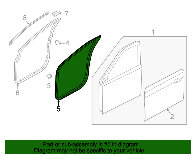 82110-2W000-RYN - Weather-Strip On Body - 2013-2019 Hyundai | World OEM ...