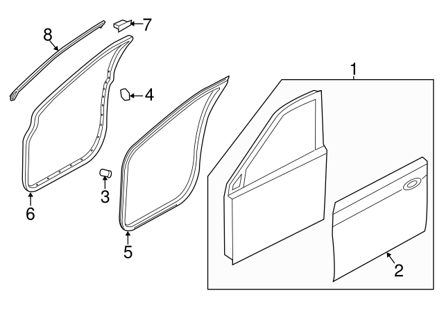 82110-2W000-RYN - Weather-Strip On Body - 2013-2019 Hyundai | World OEM ...
