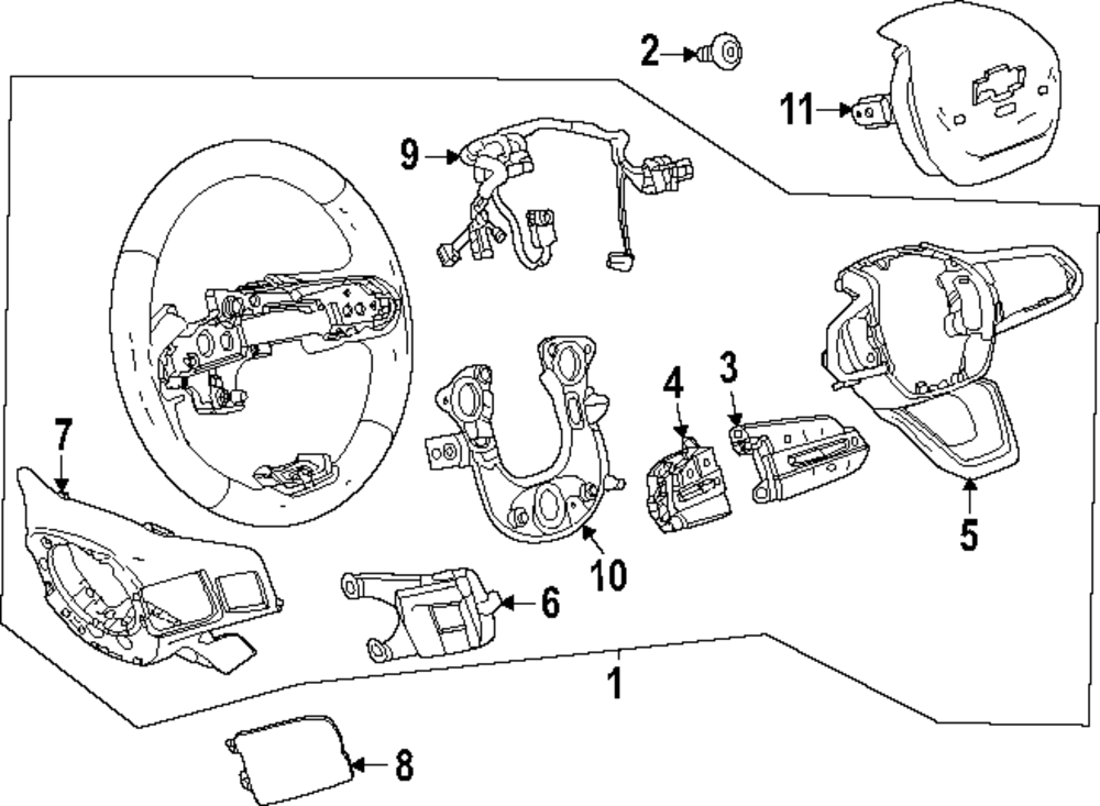 2024-2025 Chevrolet Silverado EV Steering Wheel Wiring Harness 86513729 ...
