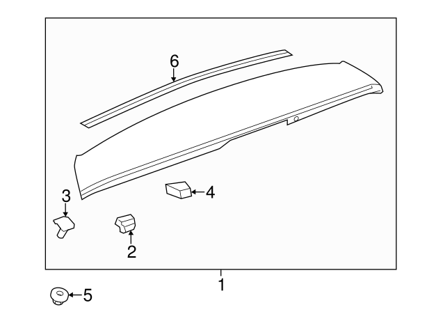 2009-2017 Chevrolet Traverse Primed Rear Spoiler Assembly 84052287 GM ...