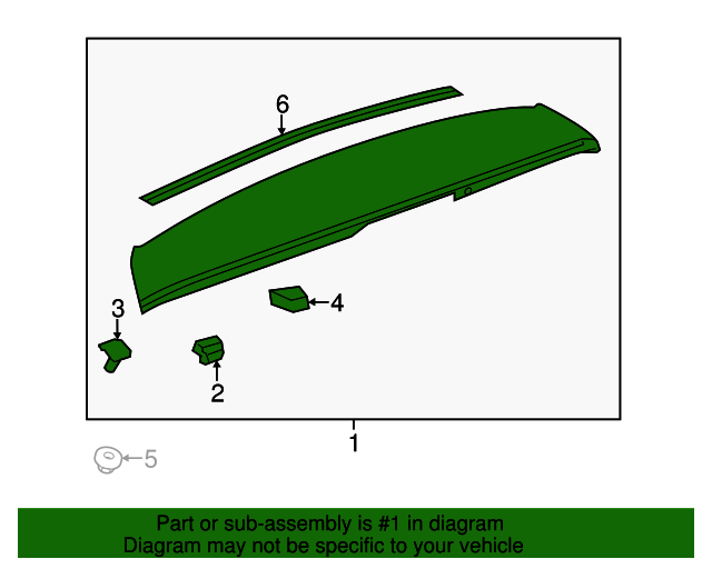 2009-2017 Chevrolet Traverse Primed Rear Spoiler Assembly 84052287 GM ...