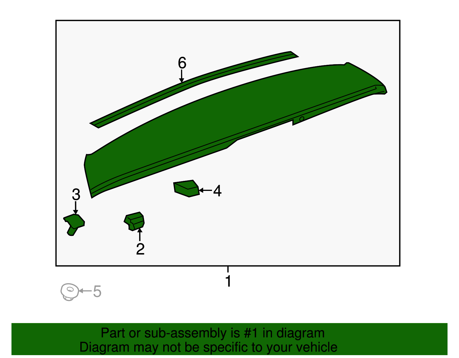 2009-2017 Chevrolet Traverse Primed Rear Spoiler Assembly 84052287 ...