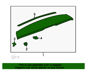 2009-2017 Chevrolet Traverse Primed Rear Spoiler Assembly 84052287 ...