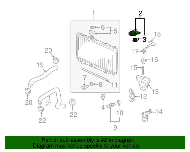 74171-TK4-A00 - Radiator Assembly Upper Bracket 2009-2014 Acura TL ...