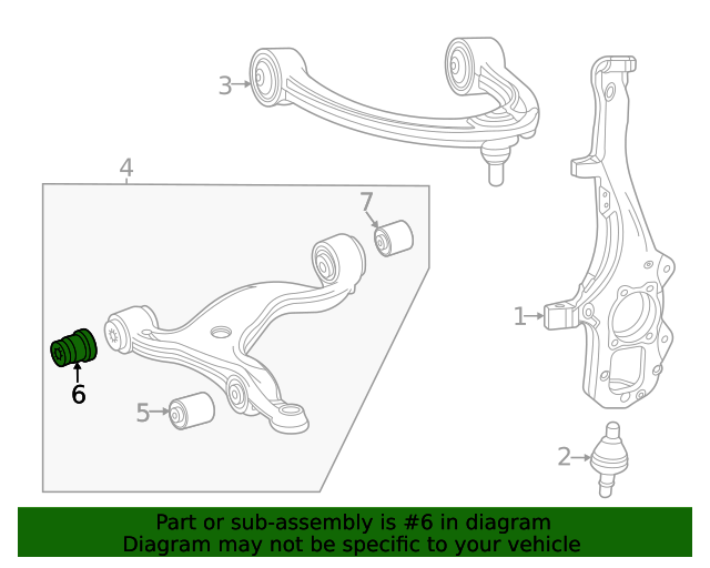 167-333-12-00 - Suspension Control Arm Bushing 2020-2024 Mercedes-Benz ...