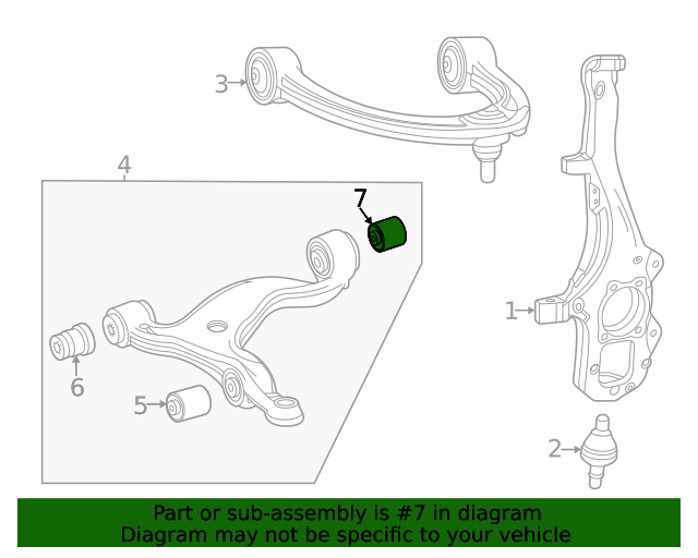 167-333-16-00 - Lower Control Arm Inner Bushing 2020-2024 Mercedes-Benz ...