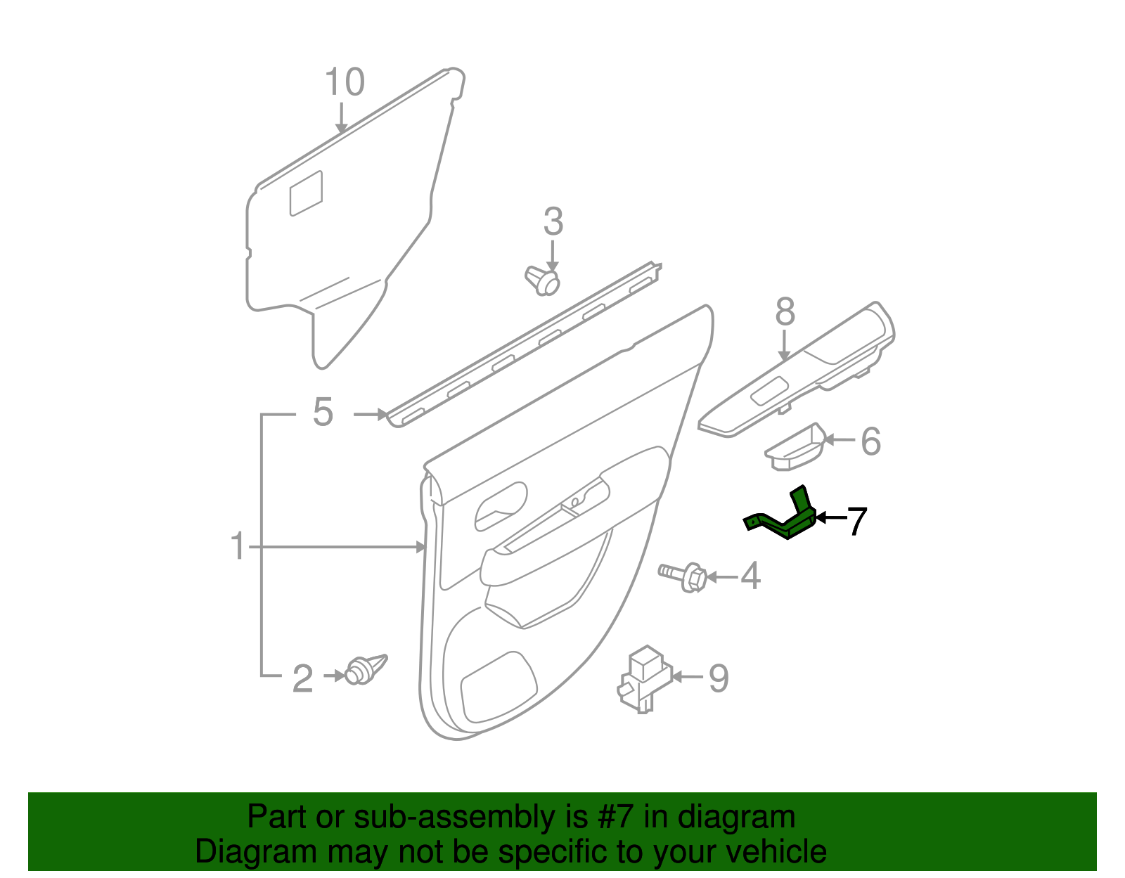 2007-2012 Nissan Versa Pull Handle Bracket 82953-EL00A | Nissan Parts ...