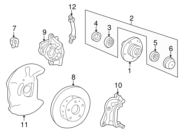 202-420-01-48-64 - Brake Hydraulic Hose 1994-1999 Mercedes-Benz ...