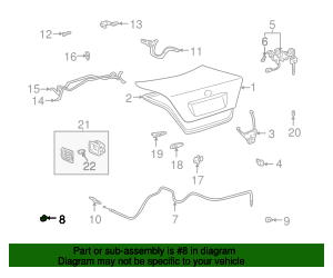 2001-2017 Toyota Release Cable Clip 82711-06090 | Toyota Parts Center