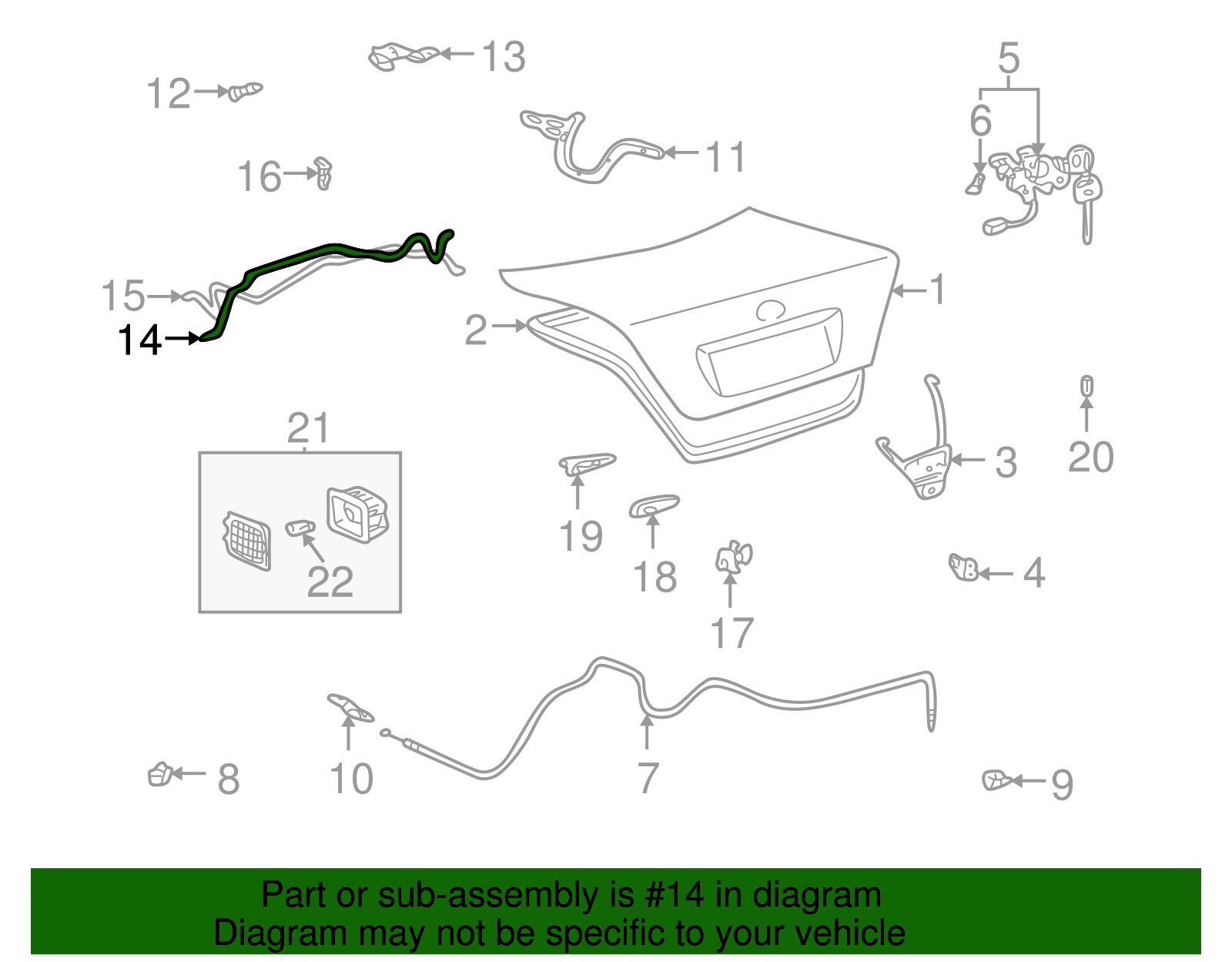 2002-2006 Toyota Camry Torsion Bar 64531-AA070 | Toyota Parts Center